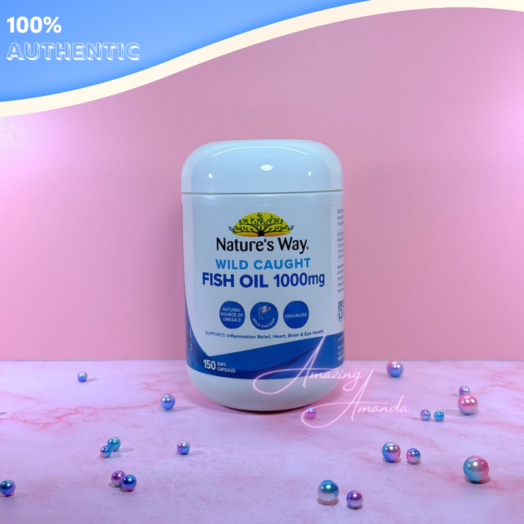 Nature's Way Wild Caught Odourless Fish Oil 1000mg 150 Capsules – MyTiangge